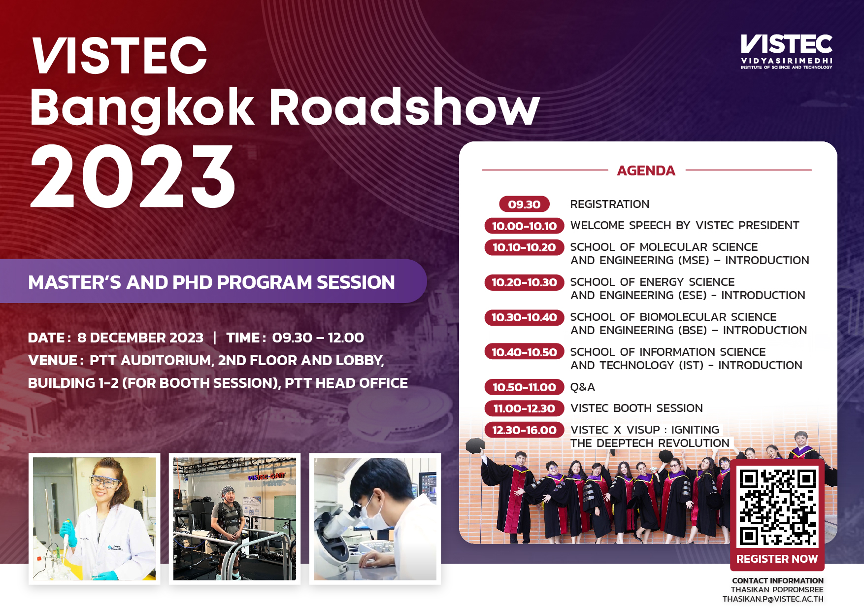 ไม่ควรพลาด! VISTEC Bangkok Roadshow 2023 งานที่รวบรวมผลงานวิจัยเทคโนโลยีและนวัตกรรมสุดปัง จาก ...